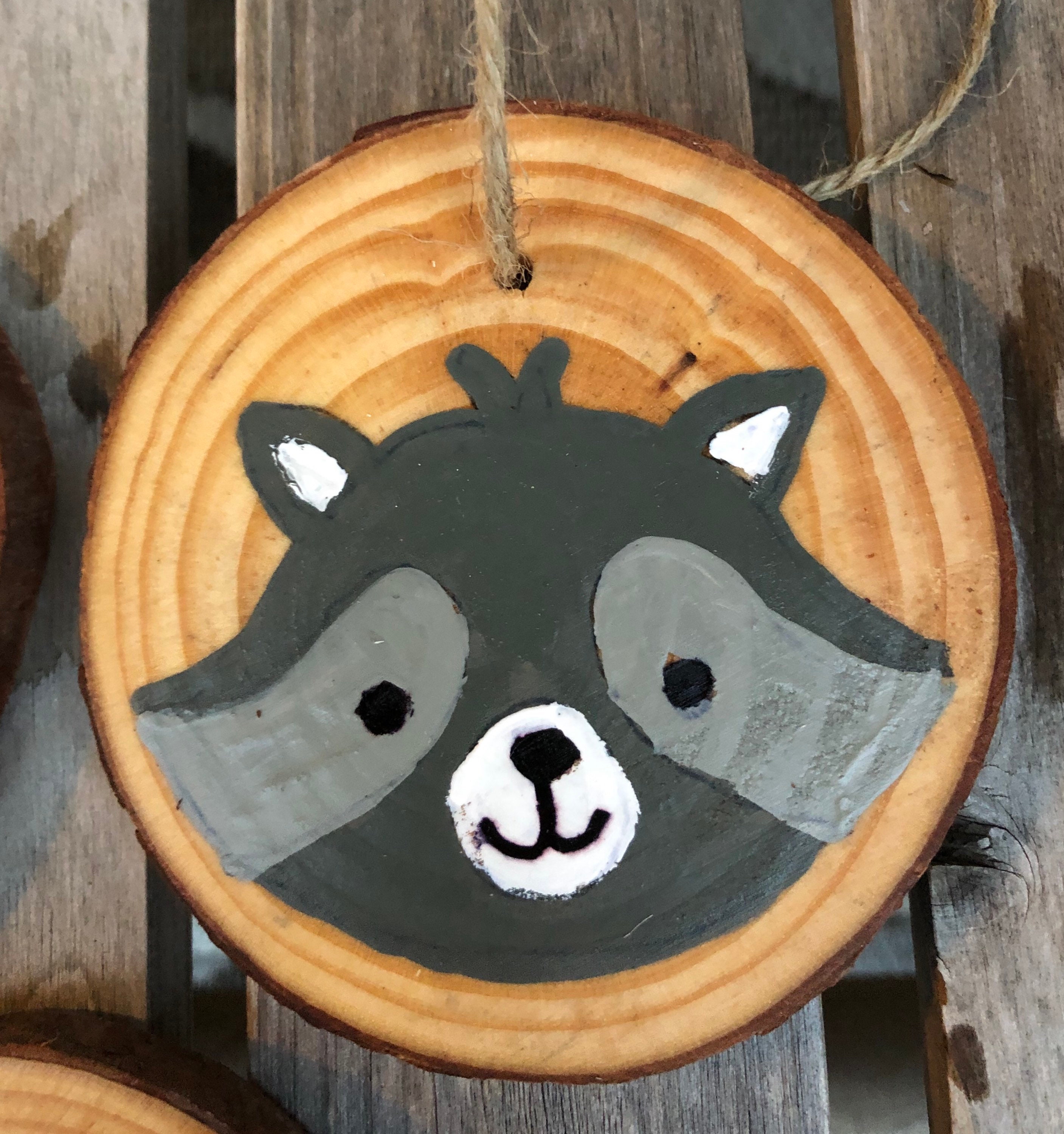 Set of 5 Rustic Woodland Animal Ornaments