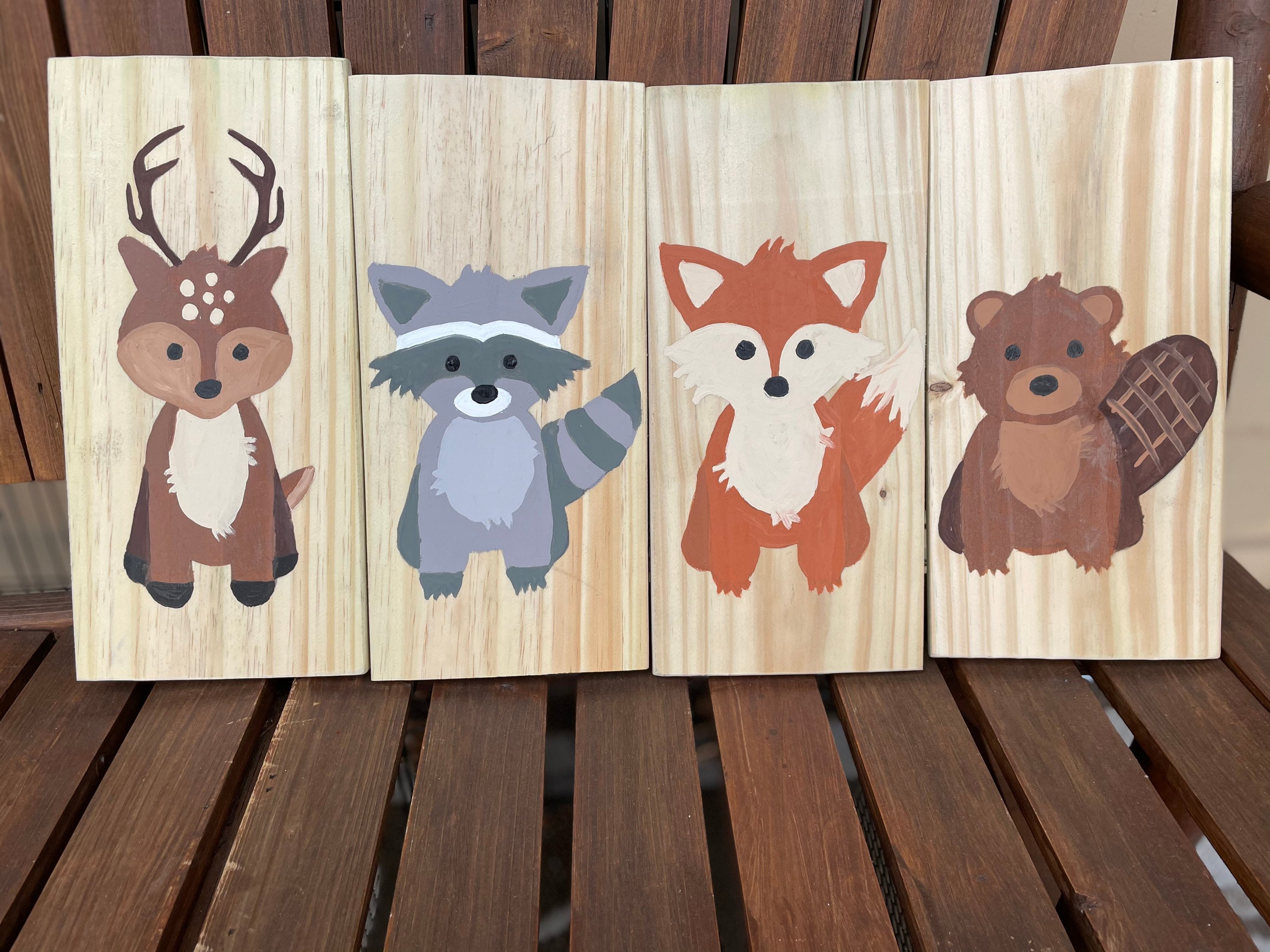 Baby Woodland Animal Signs / Woodland Animal Nursery Signs / - Etsy