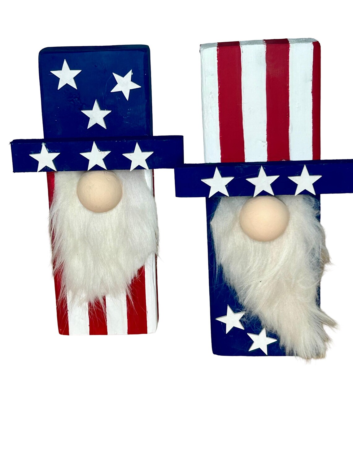 Americana Gnome Wood Blocks / Gnome Blocks / Gnome Home Decor - Etsy