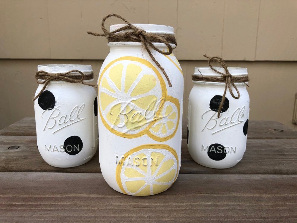 Lemon Kitchen Mason Jars