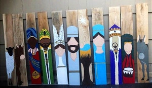 Christmas Nativity Silhouettes Digital Art Set Clipart Commercial Use ...