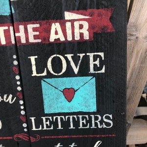Valentine's Day Love Wall Sign / Rustic Valentine's Day Sign / Love ...