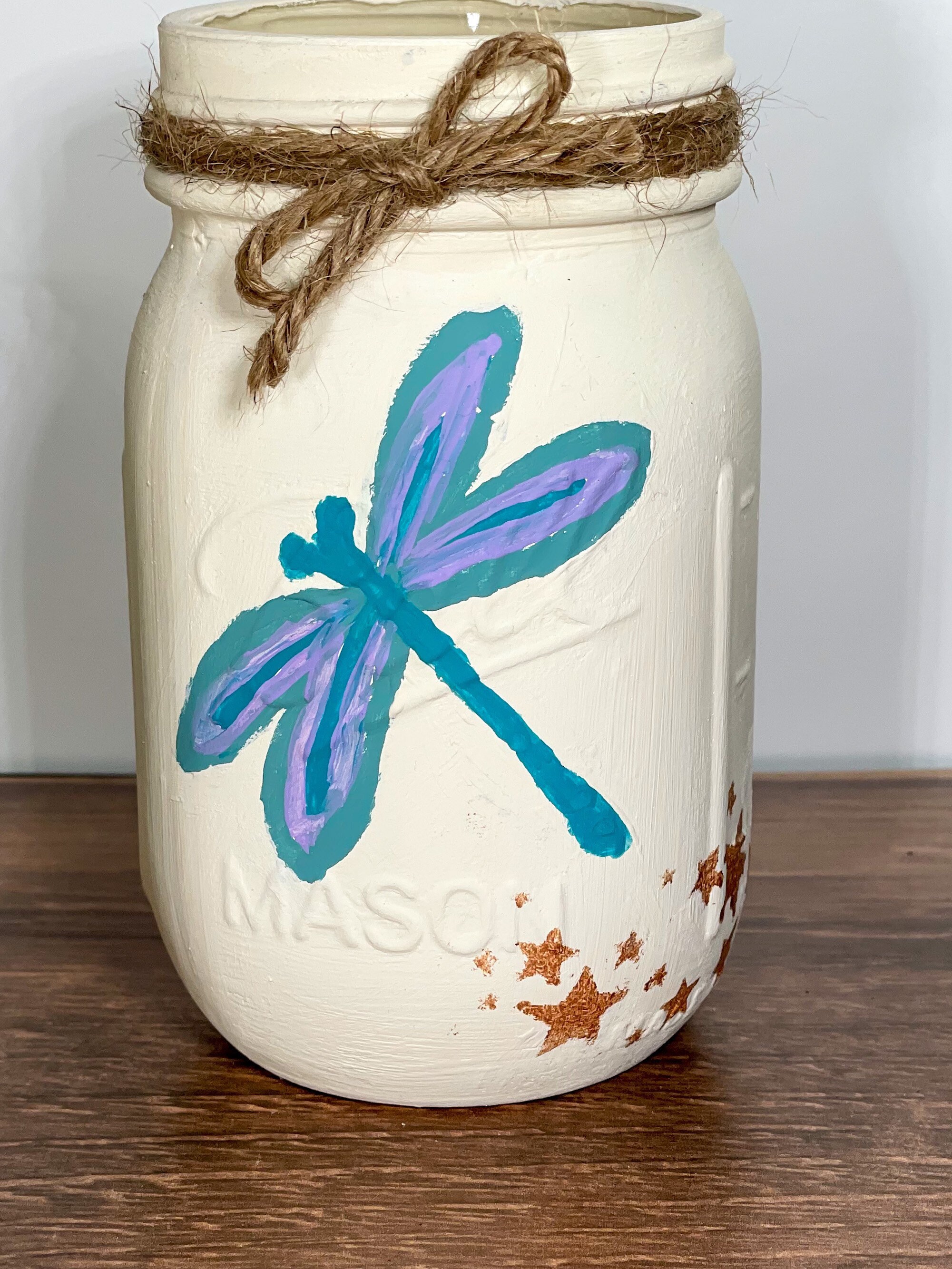 Dragonfly Mason Jars / Dragonfly Decor / Mason Jar Centerpiece - Etsy