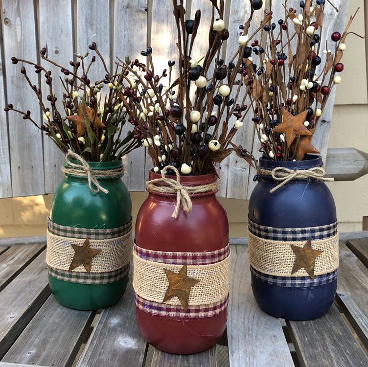 Primitive Star Mason Jar