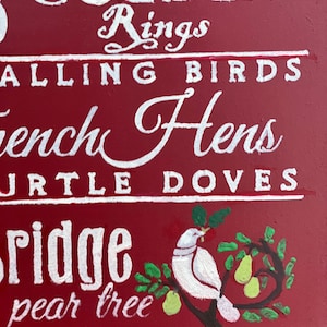 12 Days of Christmas Sign / Christmas Sign / Christmas Song Sign - Etsy