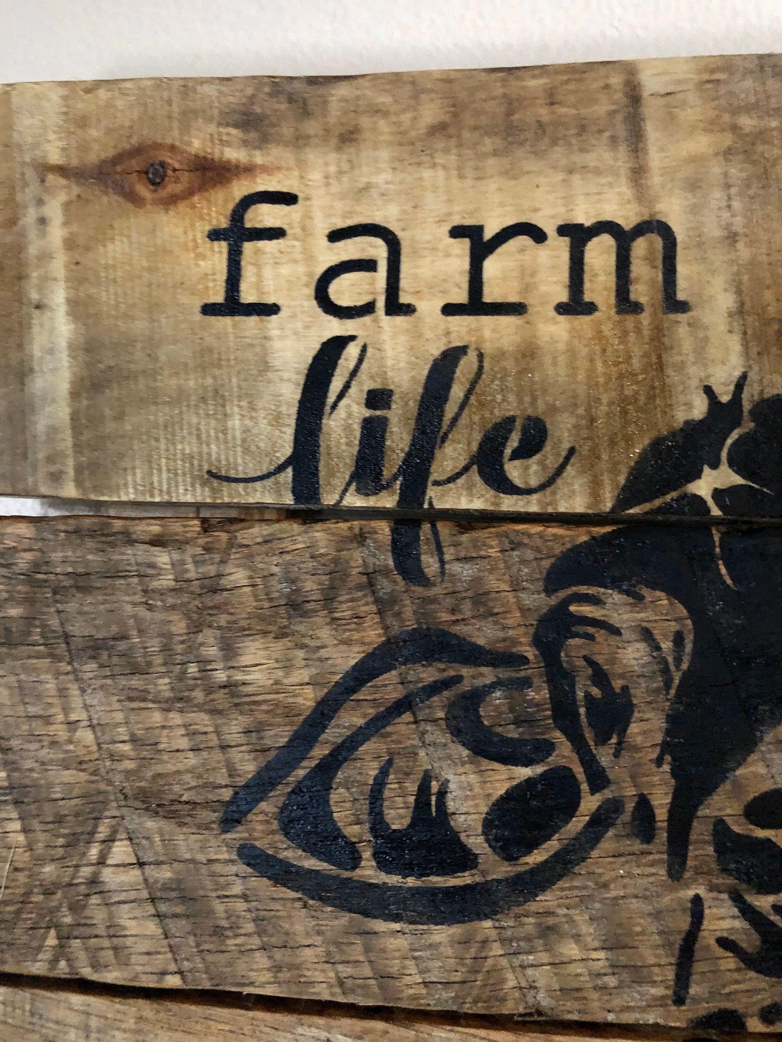 Farm Life Cow Sign / Cow Wall Sign/ Farmhouse Home Decor | Etsy