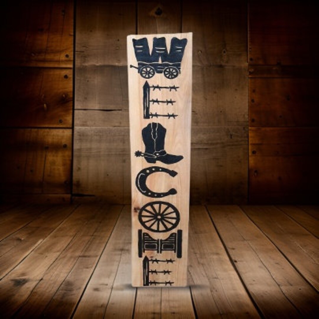 Western Welcome Sign / Country Western Wall Decor / Western Home Decor ...