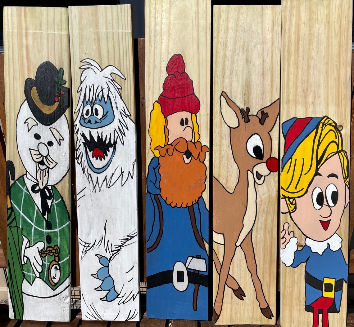 Christmas Rudolph Sign Set / Rudolph Sign / Christmas Porch - Etsy