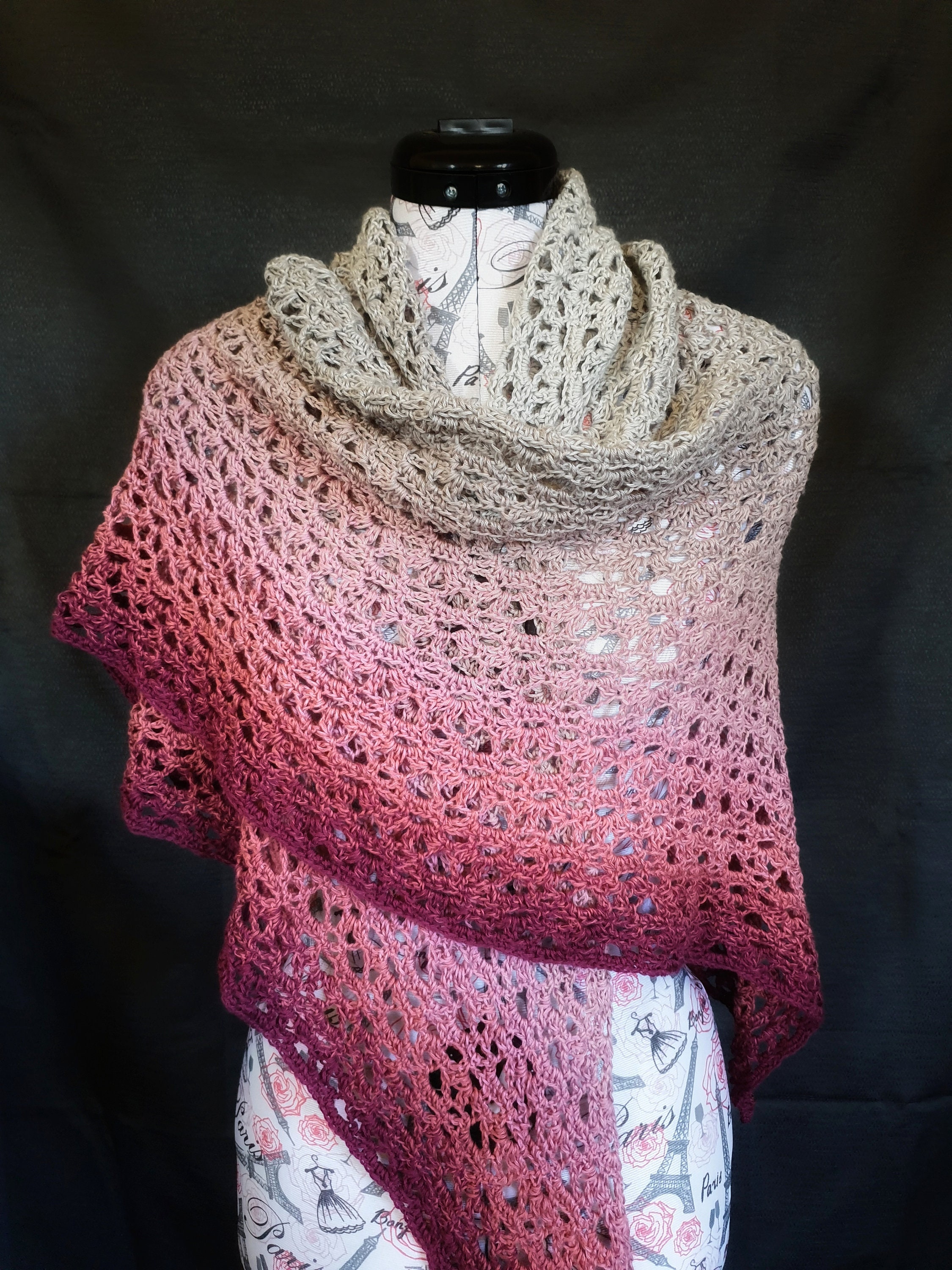 Crochet Pattern / Shawl Wrap Pattern / Venetian Shawl Pattern / Digital ...