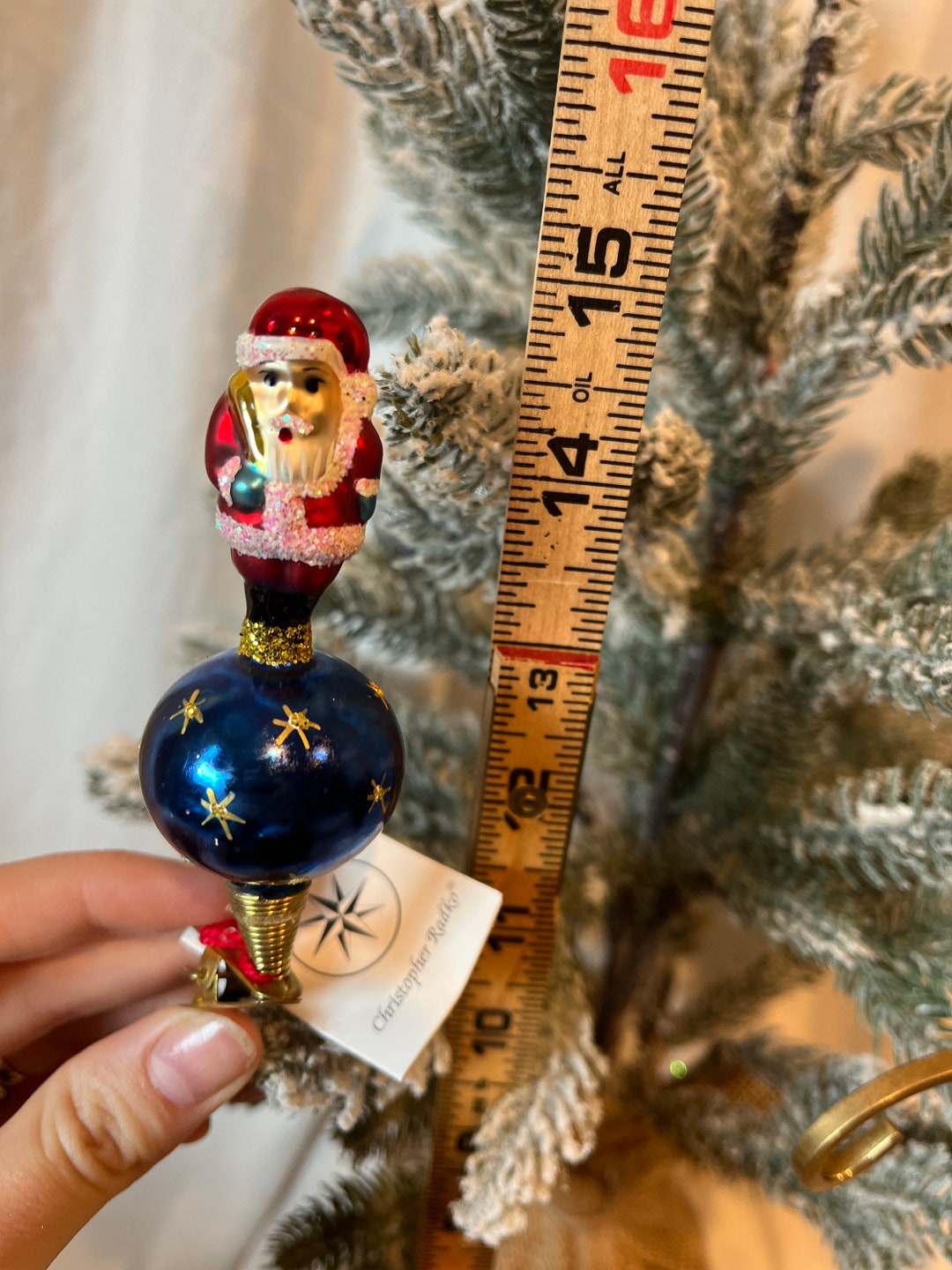 Rare Vintage Christopher Radko Santa Clip Ornament With Original Tag - Etsy