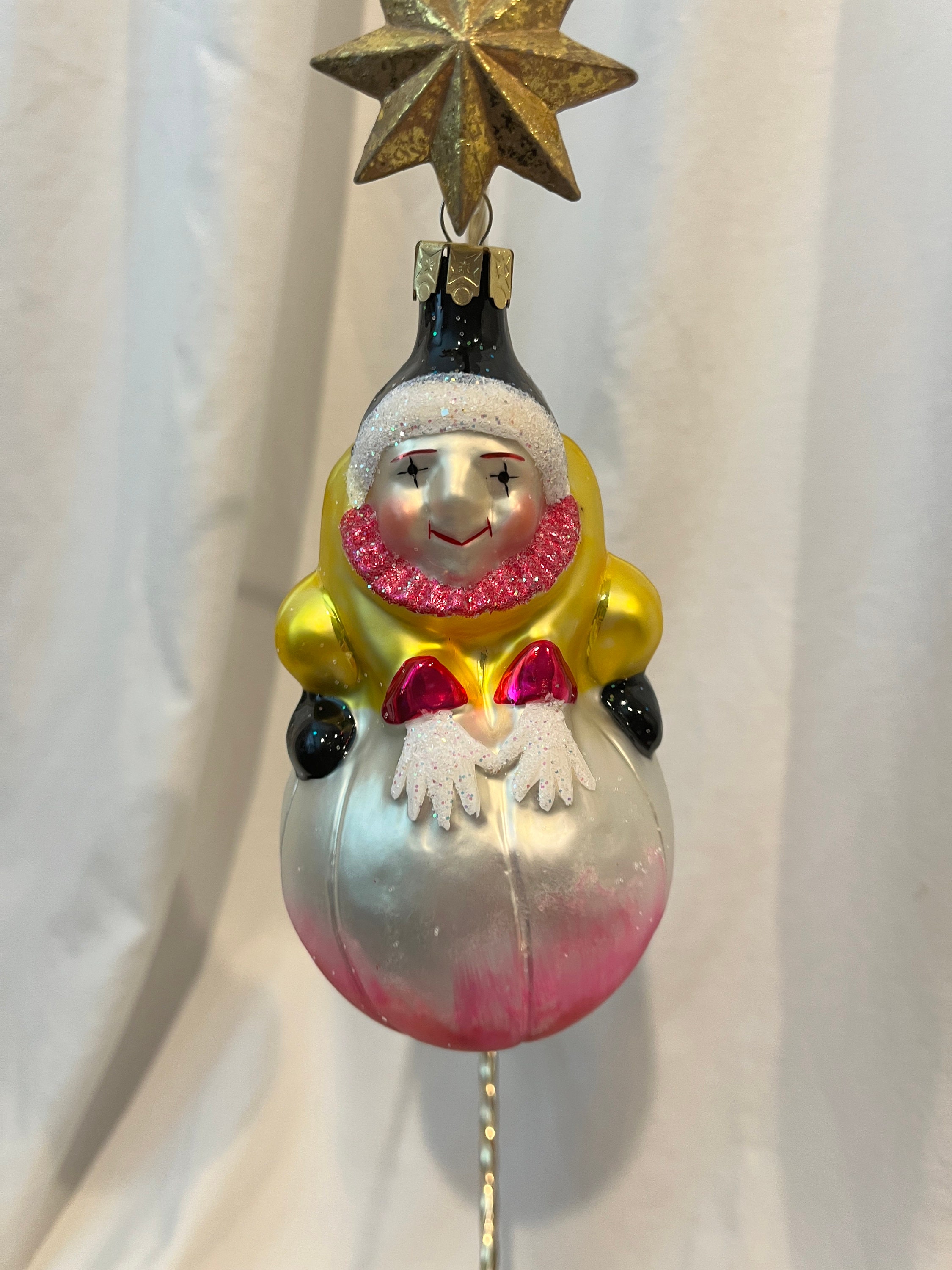 Vintage Radko Roly Poly Yellow Clown, Circus Seal Balancing on a Ball ...