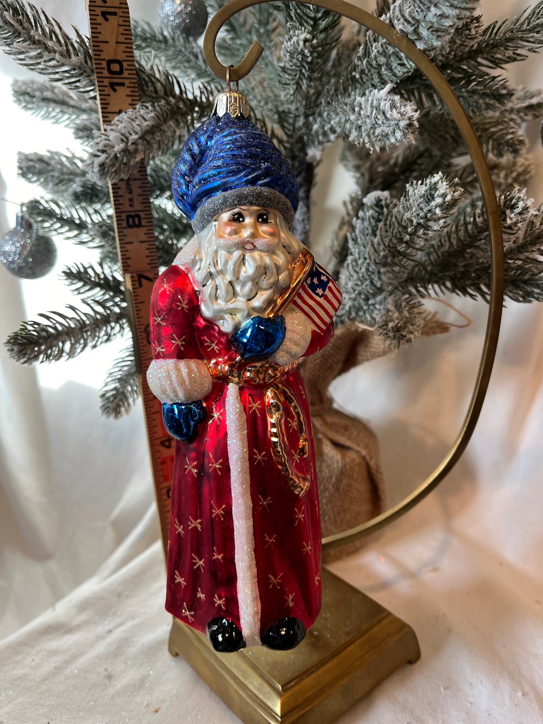 Vintage Radko Vintage Chistopher Radko Star Spangled Santa Ornament - Etsy