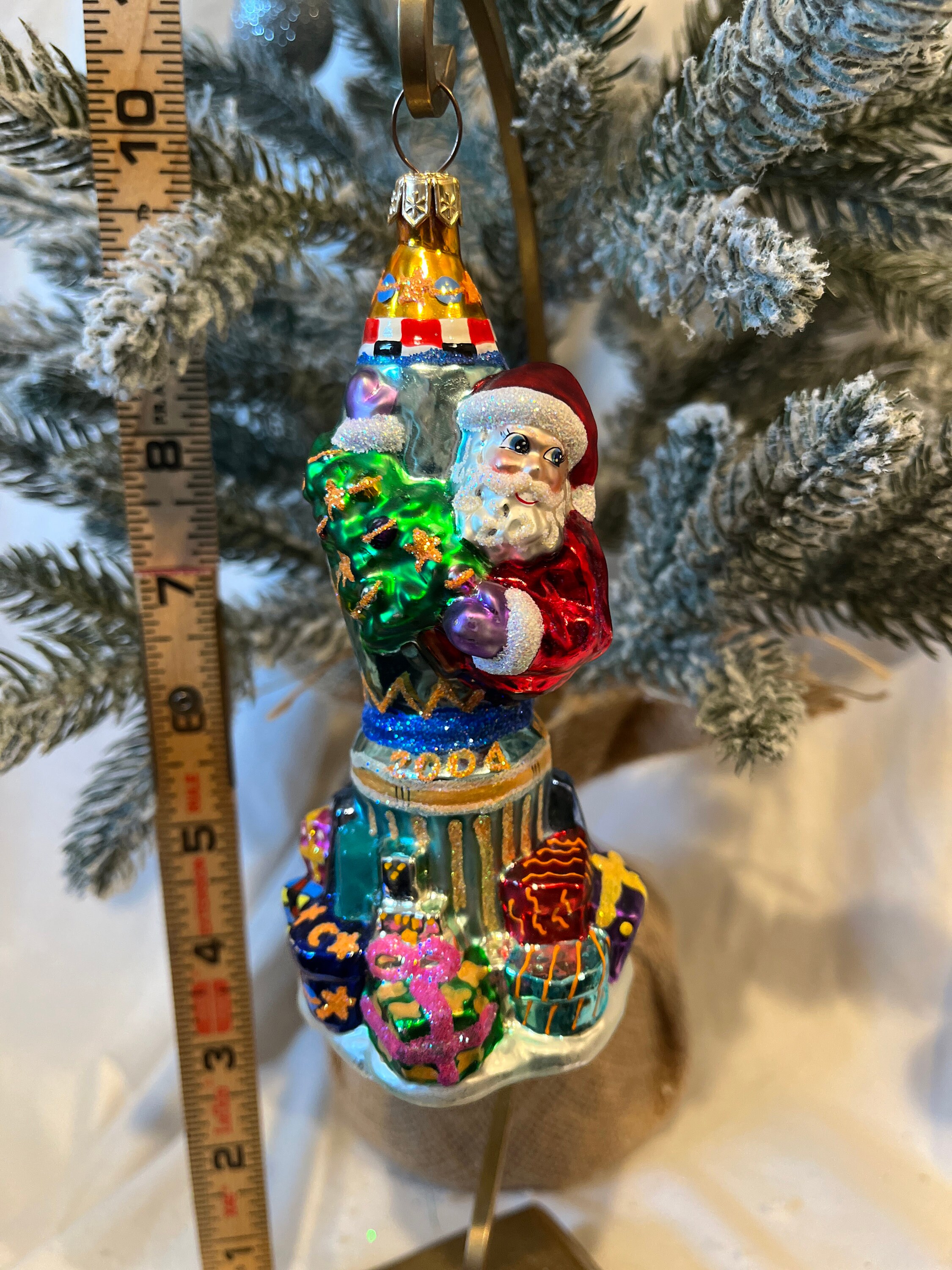 Vintage Radko 2001 Blast off Santa Ornament - Etsy
