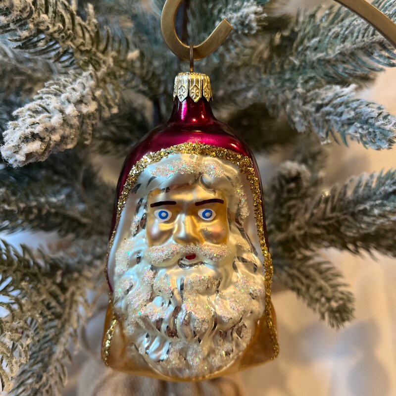 Santa Head Ornament - Etsy