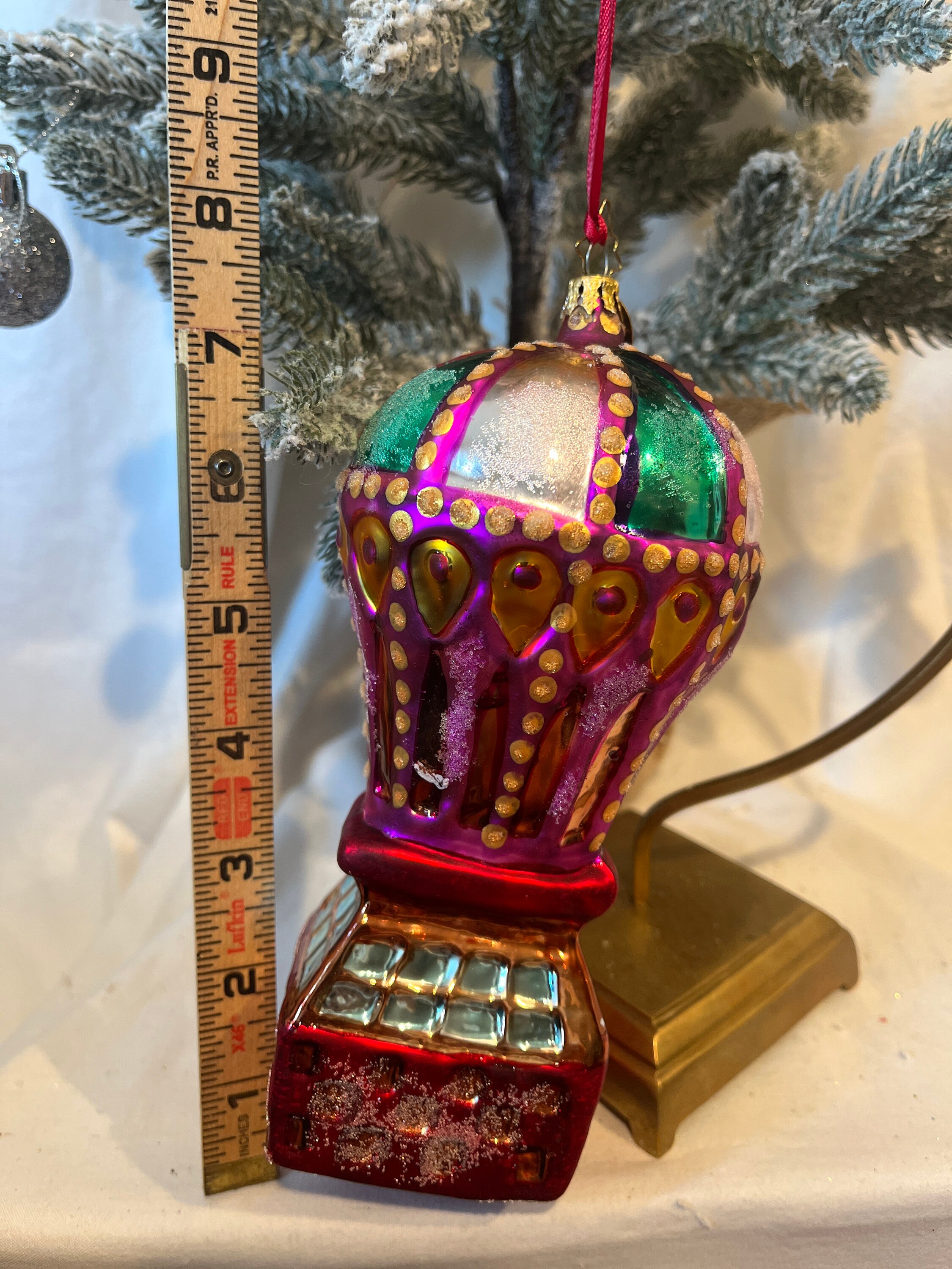 Vintage Radko Santa in Hot Air Balloon Ornament - Etsy