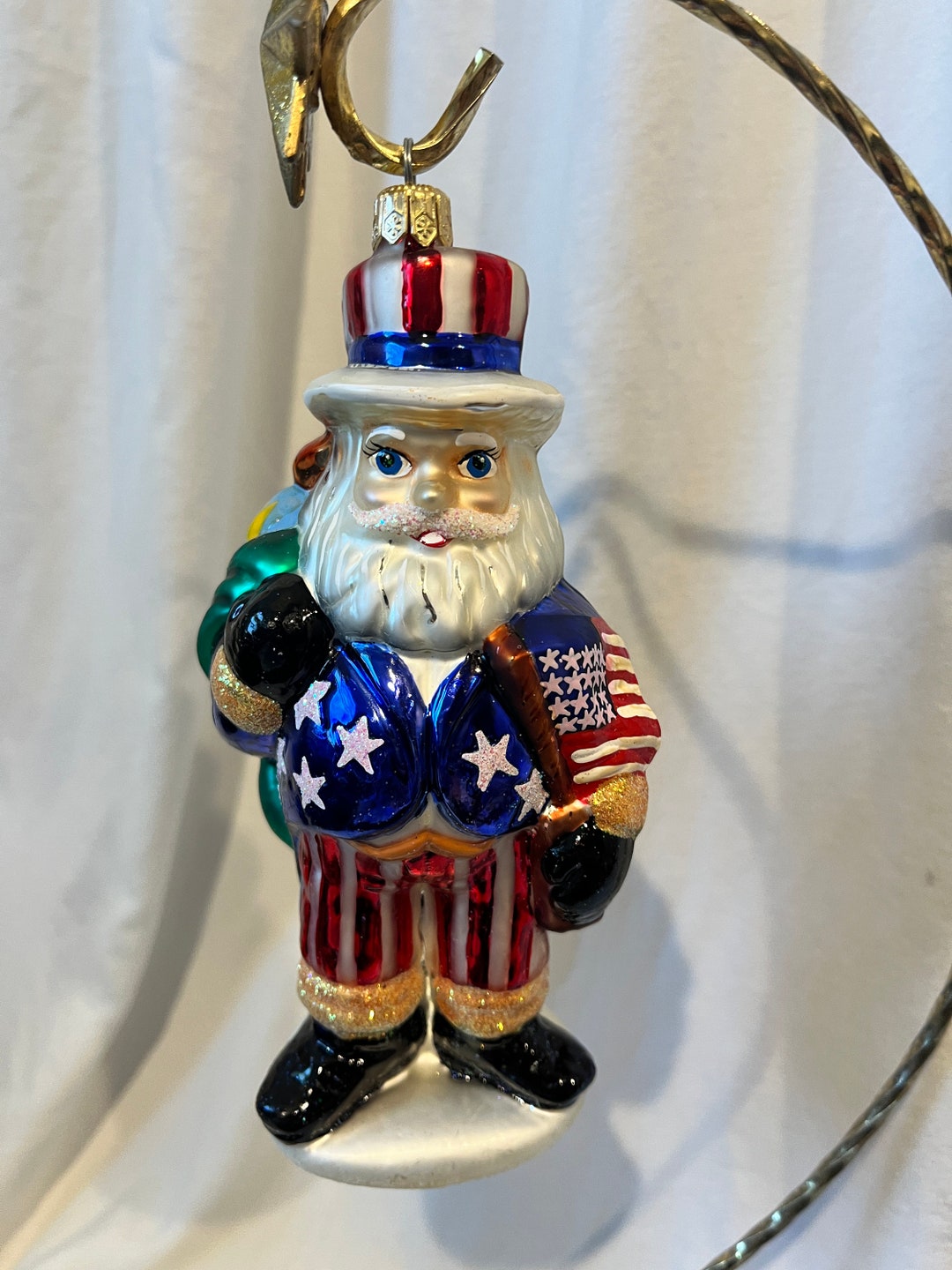 Vintage Radko Uncle Sam Santa Ornament 99-QVC-1 (2 Available) - Etsy