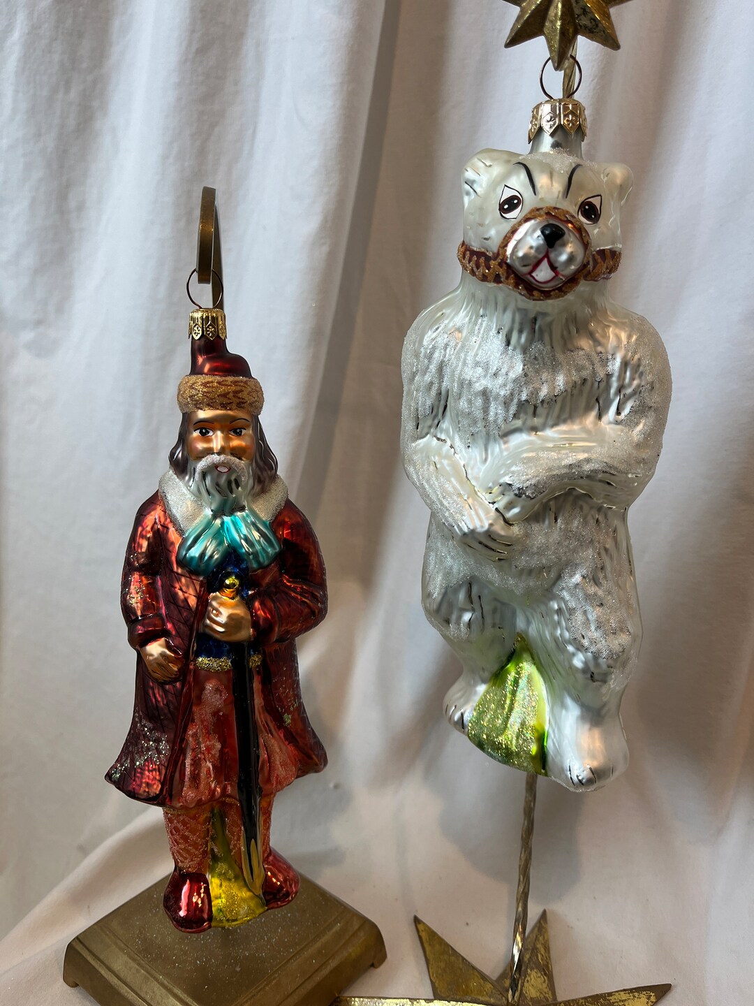 Vintage Radko 1997 ivan and Misha Set of Ornaments With Original Box - Etsy