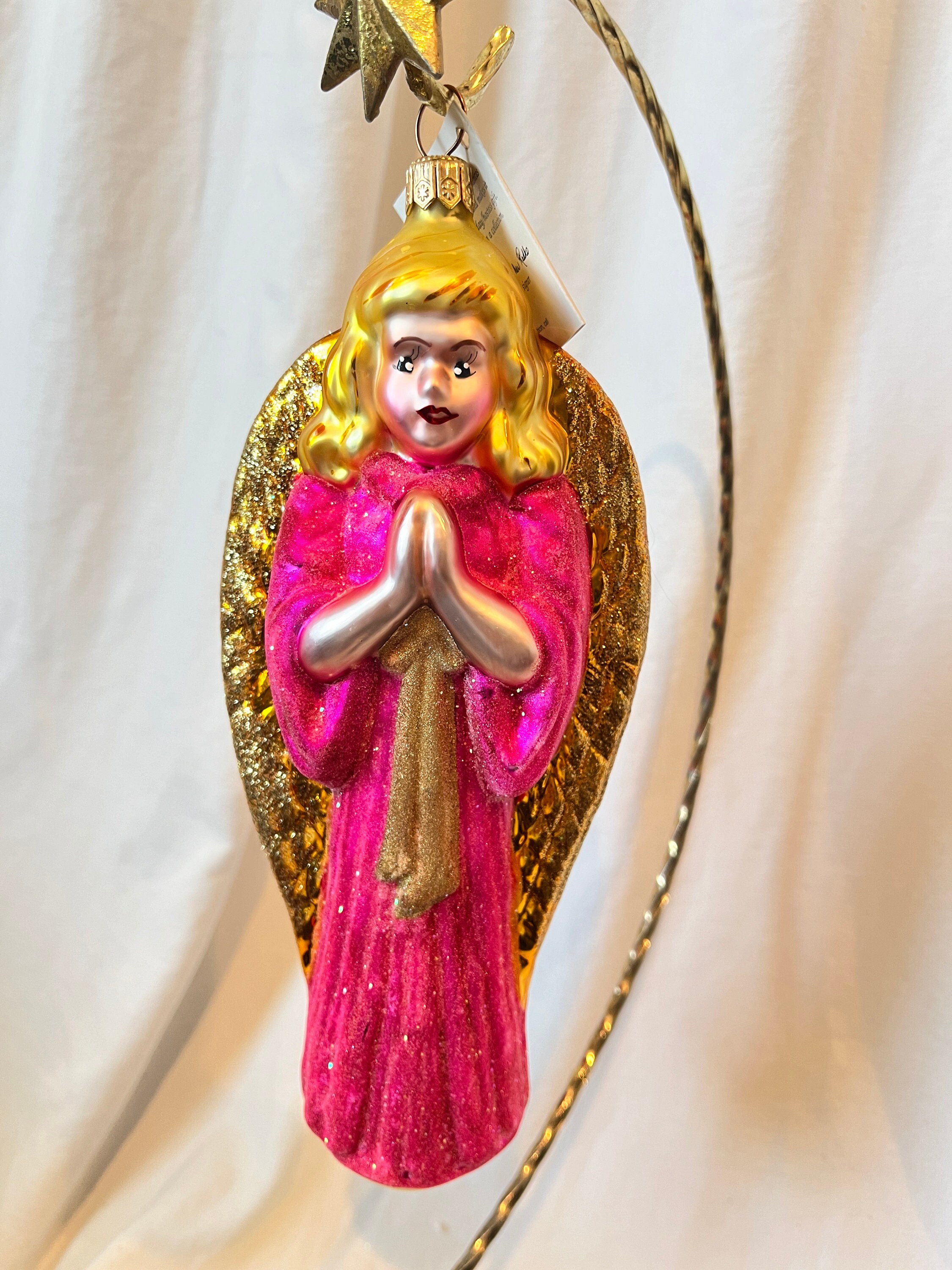 Vintage Radko ANGELS Royal Blue Angel With Bugle, Pink/gold Heavenly ...