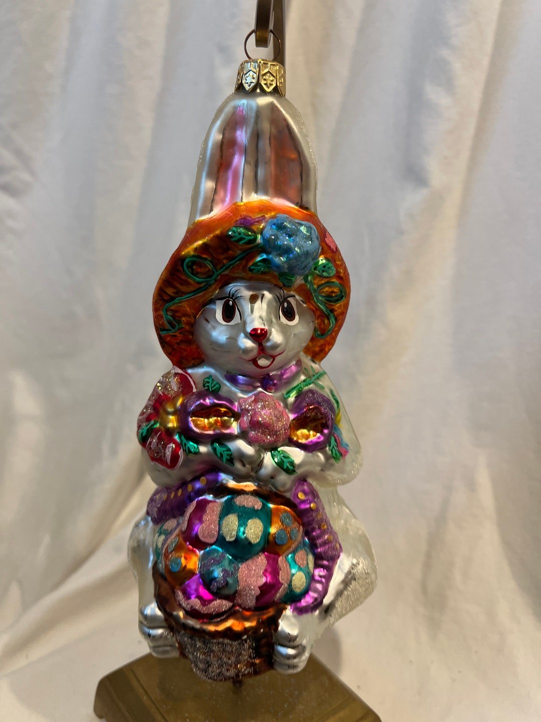 Vintage Radko A Shy Rabbits Carrots Ornament, rose O'hare Bunny Rabbit ...