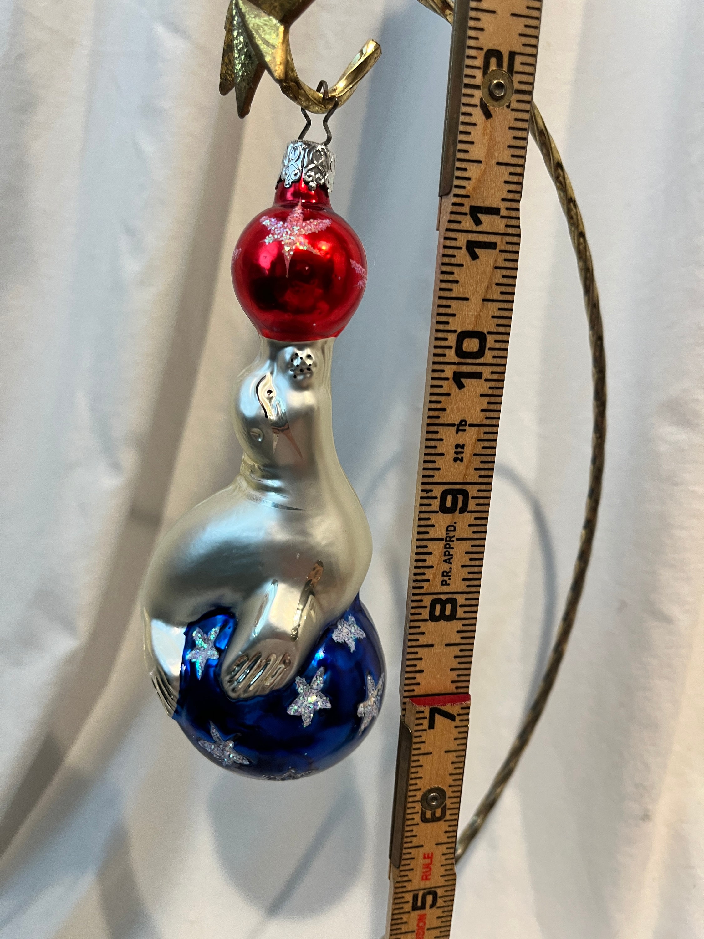 Vintage Radko Roly Poly Yellow Clown, Circus Seal Balancing on a Ball ...