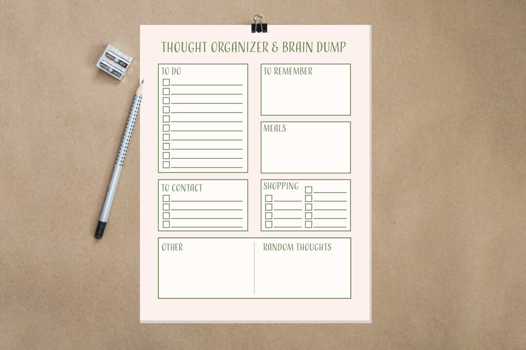 Boho Thought Organizer & Brain Dump | Limited Edition | Instant ...