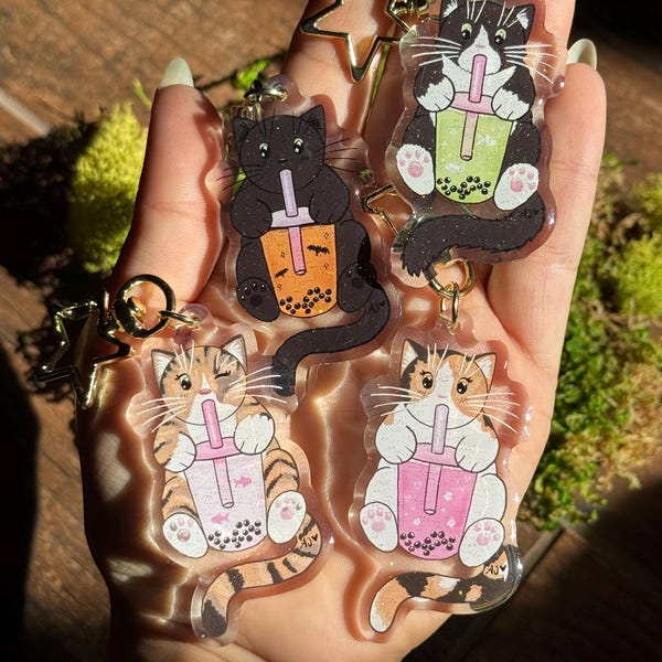 Boba Tea Keychain - Etsy