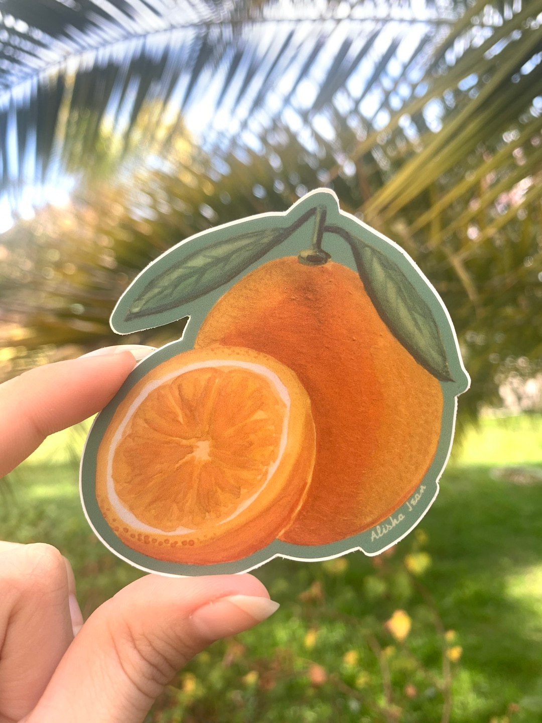 Orange Fruit Sticker — Die Cut Vinyl Sticker Custom Sticker Art Sticker ...