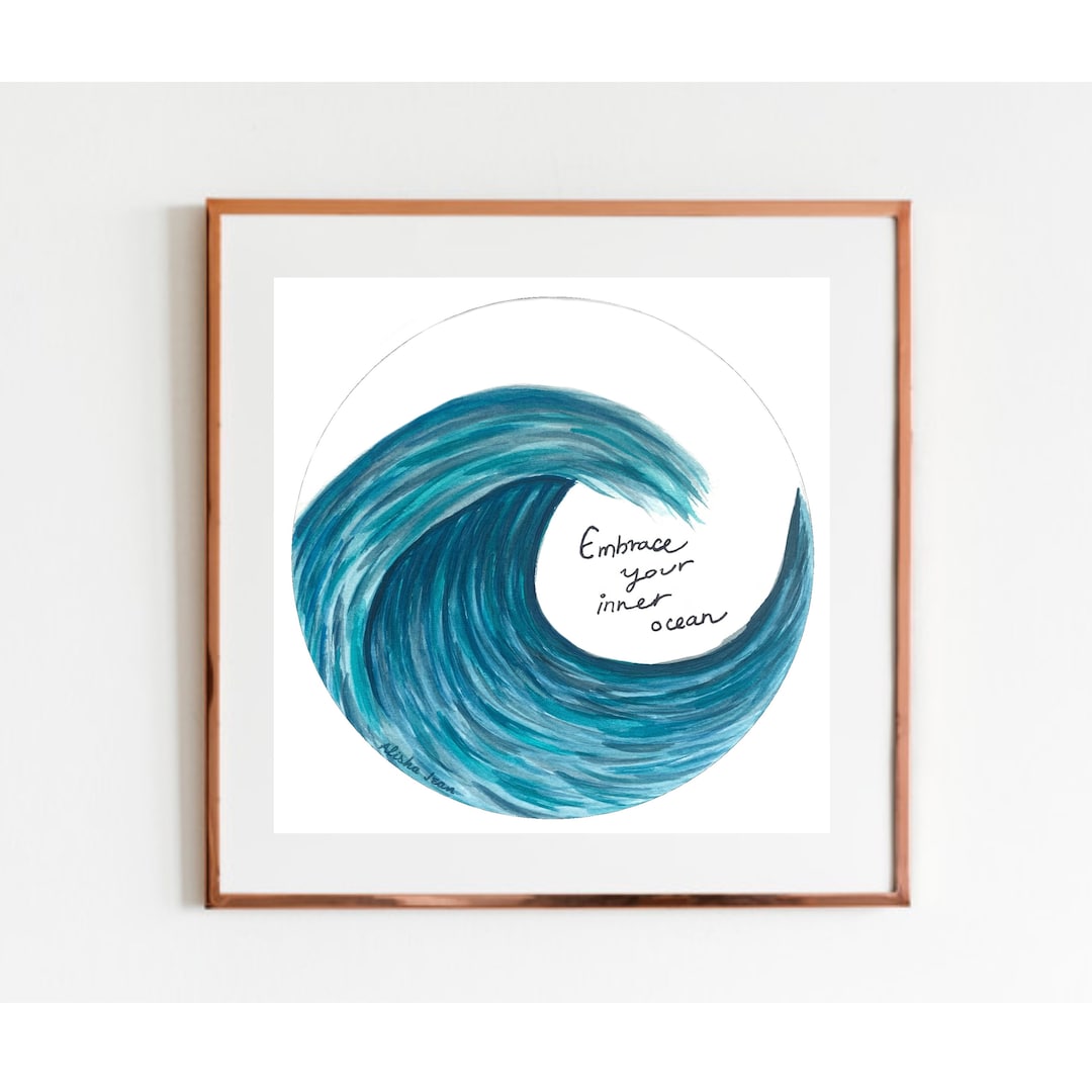 Embrace Your Inner Ocean Inspirational Digital Print, Inspiring Wall ...
