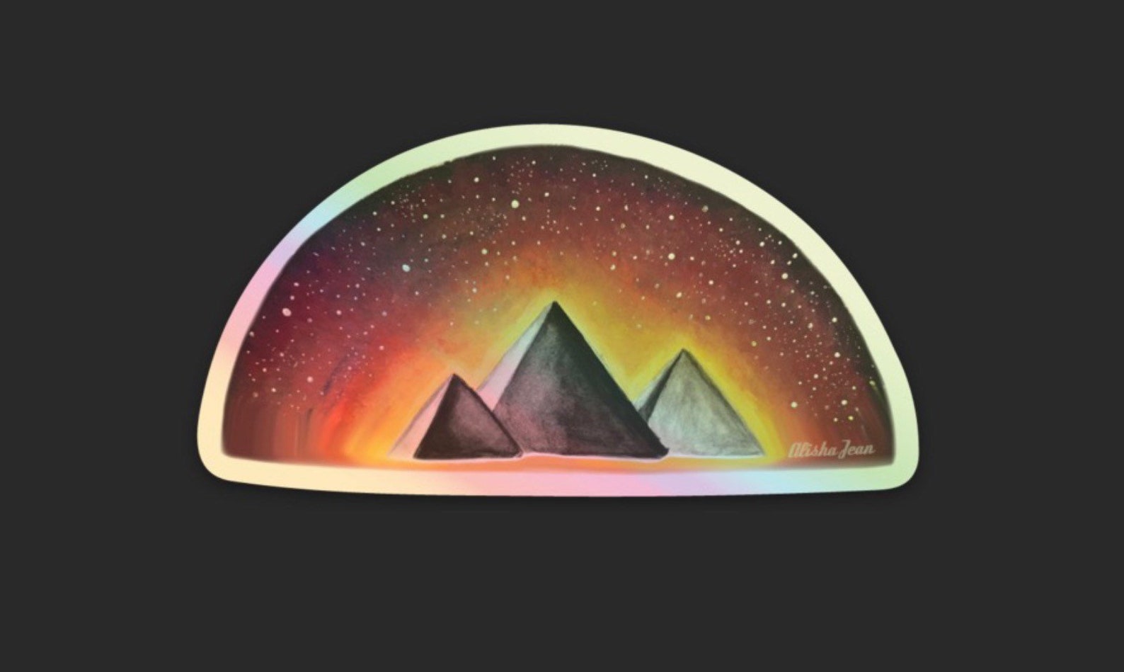 Mystical Pyramids Holographic Sticker Vinyl Sticker Custom | Etsy