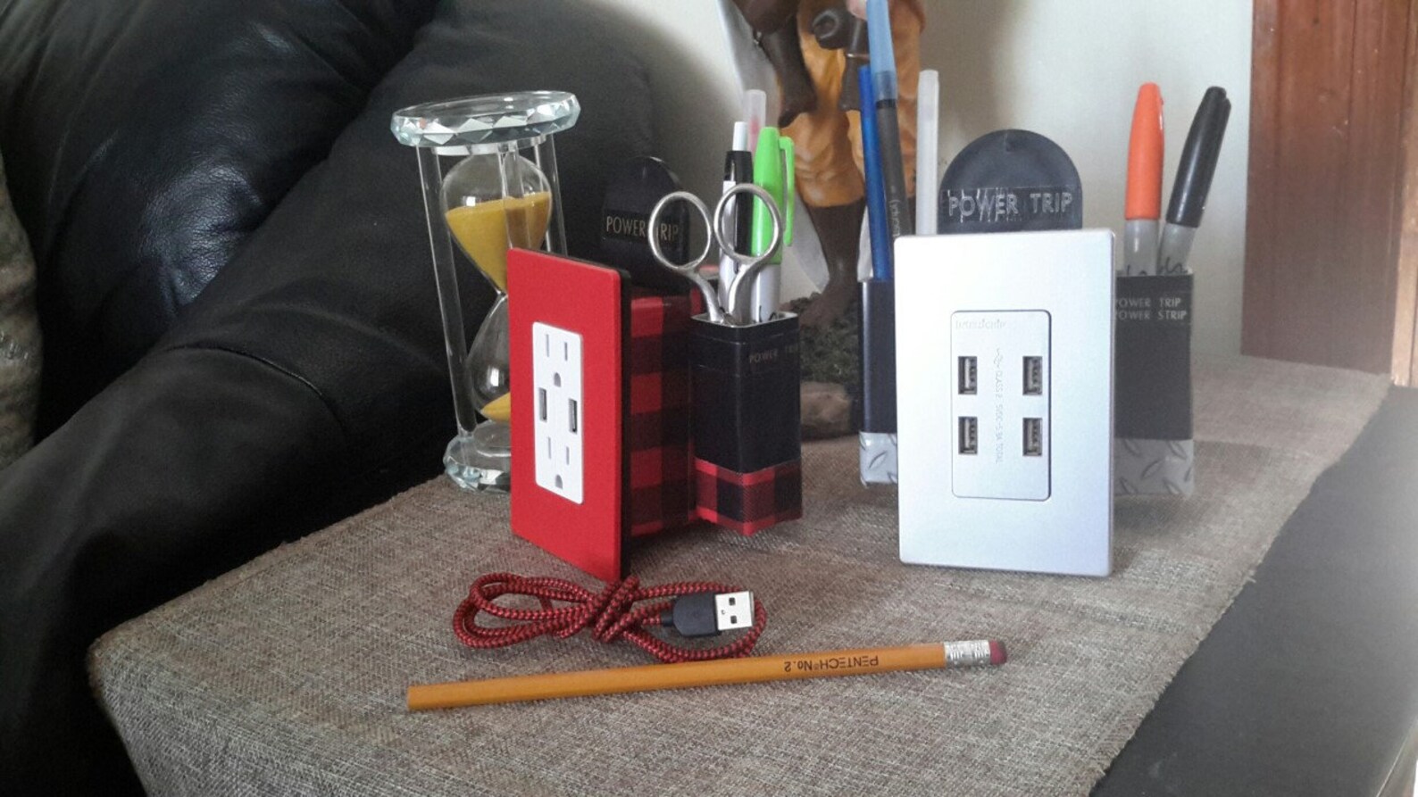 Power Trip - 120v Receptacle/ USB Ports - Cellphone Dock - "power at ...