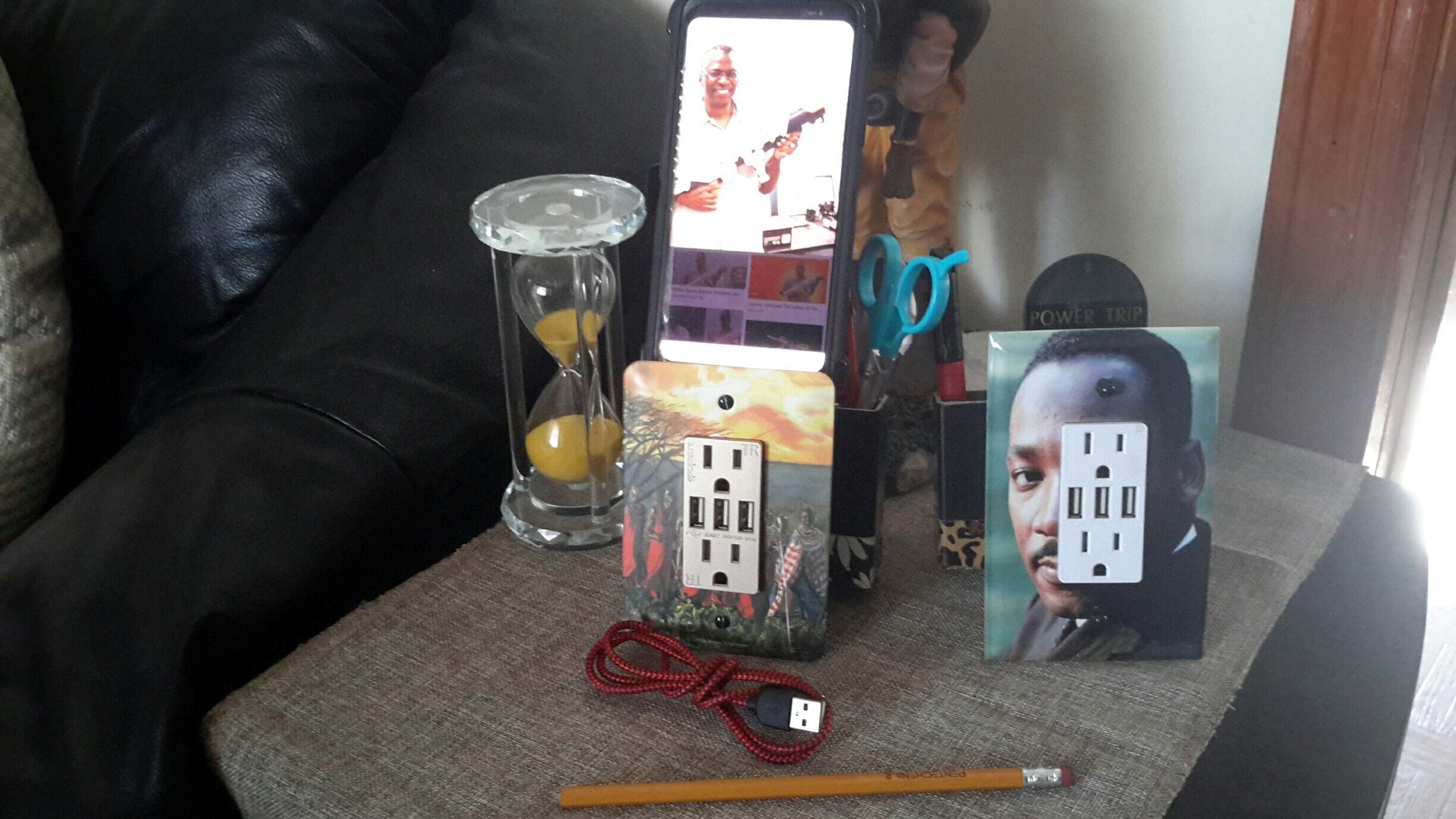 Power Trip - 120v Receptacle/ USB Ports - Cellphone Dock - "power at ...