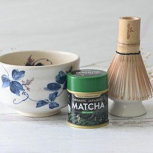 Ceramic Matcha Set: Japanese Bowl, Bamboo Whisk & Holder, Handcrafted ...