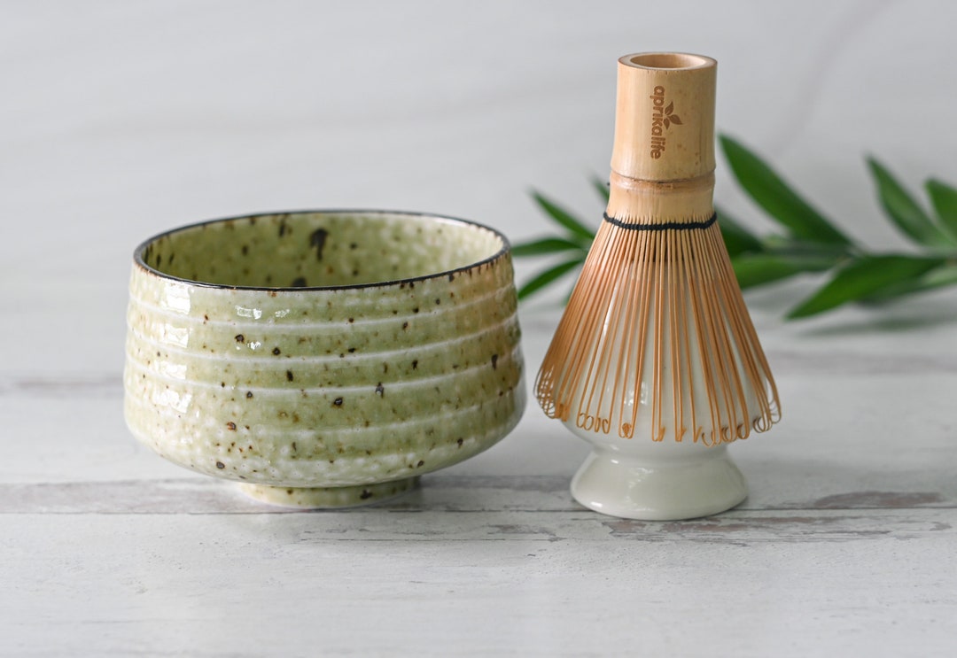 Light Green Kaneni Ceramic Matcha Set Japanese Matcha Bowl - Etsy