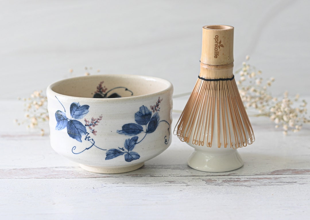 Ceramic Matcha Set Japanese Matcha Bowl, Bamboo Matcha Whisk and Whisk ...