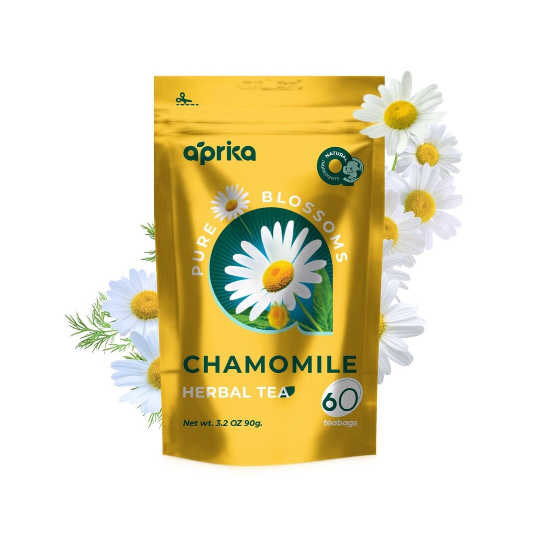 Pure Chamomile Flower Tea: Caffeine-free Calming Herbal Tea (60 Bags ...