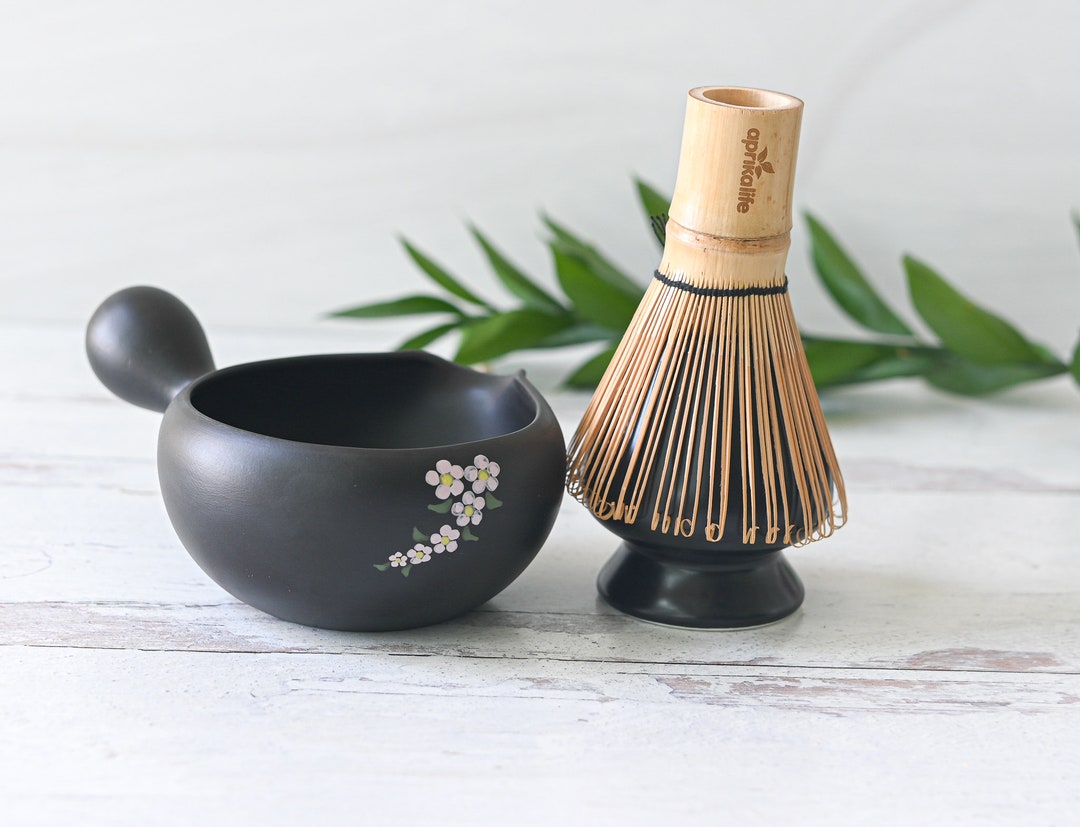 Ceramic Matcha Set Japanese Matcha Bowl, Bamboo Matcha Whisk and Whisk ...