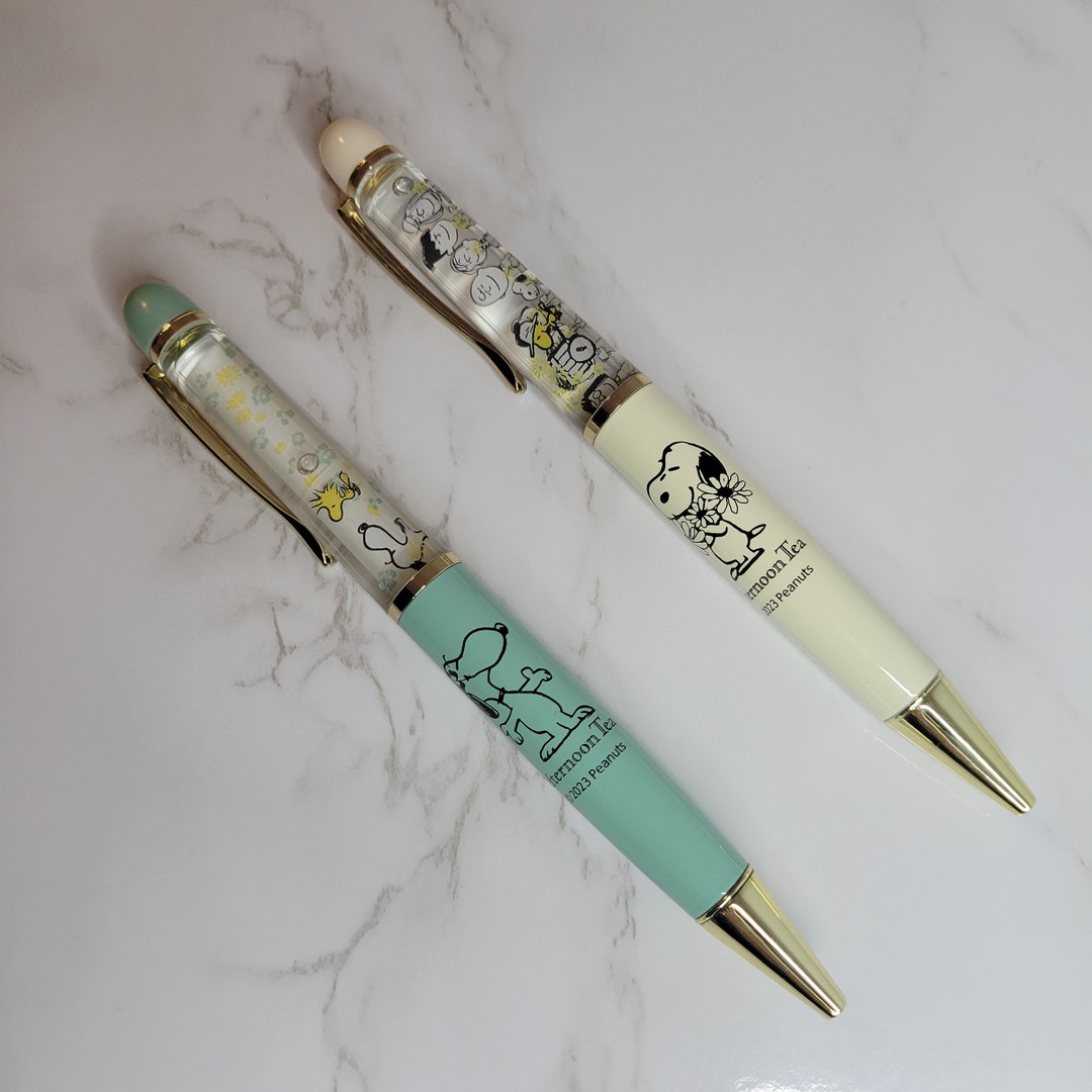 Snoopy Pen/ Peanuts Snoopy/ Afternoon Tea Pen/ Black Ink/ DIY/ Planner ...