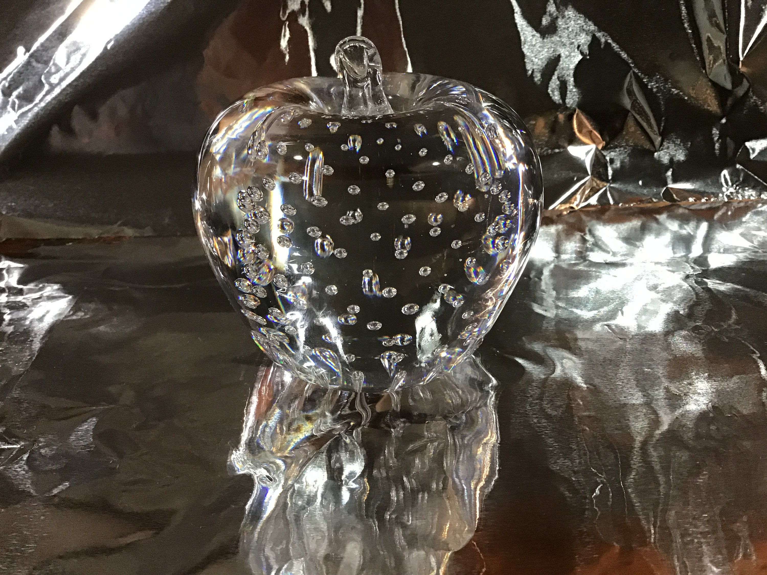 Vintage Murano Glass Apple Art Glass Apple Bubble Glass Apple - Etsy
