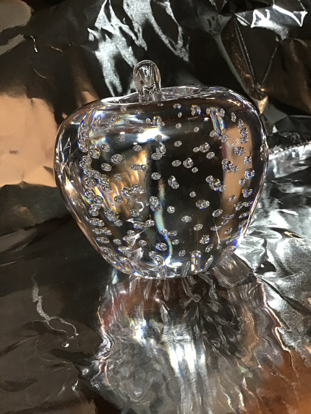 Vintage Murano Glass Apple Art Glass Apple Bubble Glass Apple - Etsy