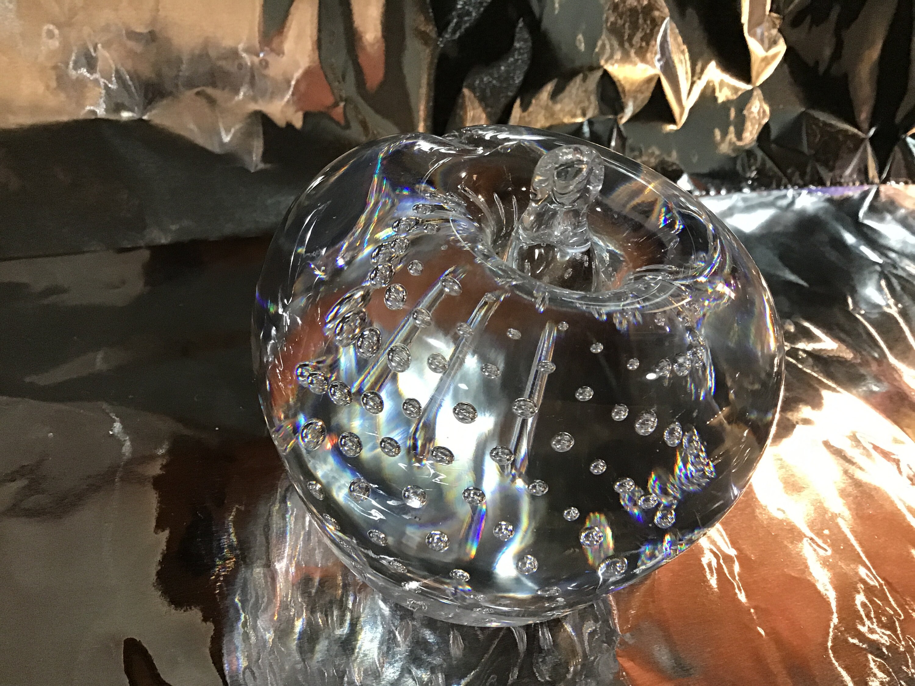 Vintage Murano Glass Apple Art Glass Apple Bubble Glass Apple - Etsy