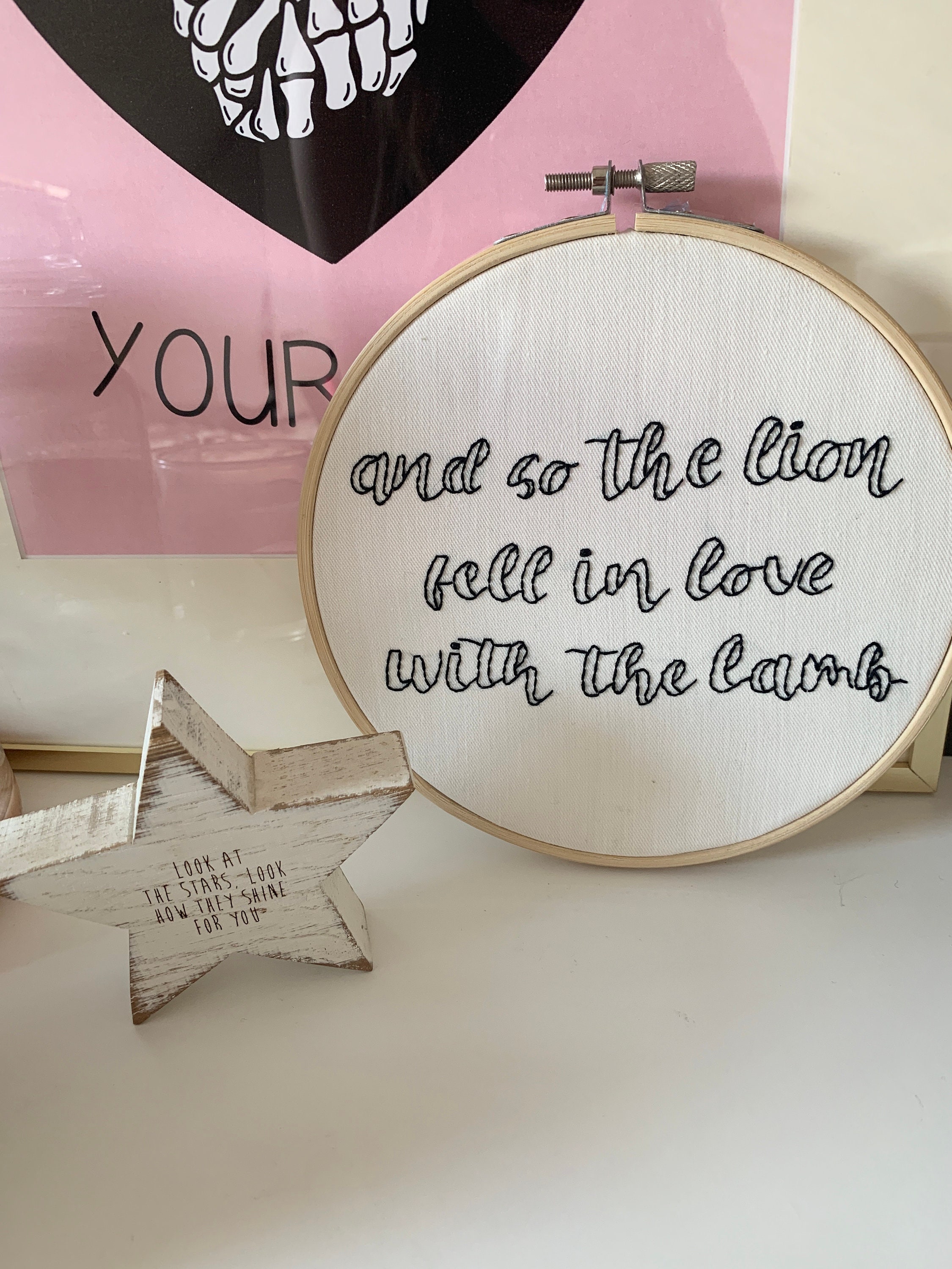 Twilight Embroidery Wall Hanging Handmade Wall Art - Etsy UK