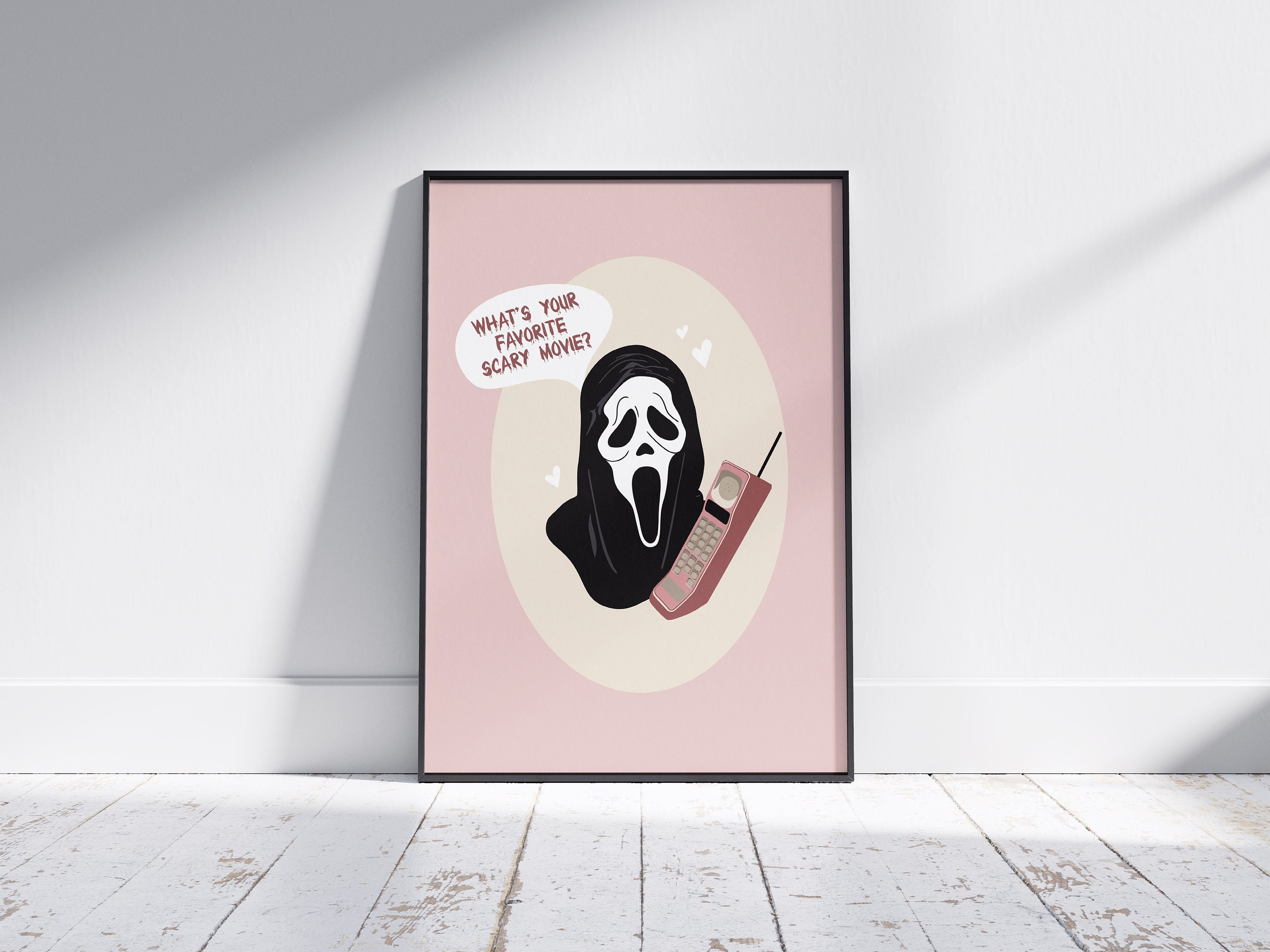 SCREAM Inspired Art Print Ghostface Art Print Halloween Print Halloween ...