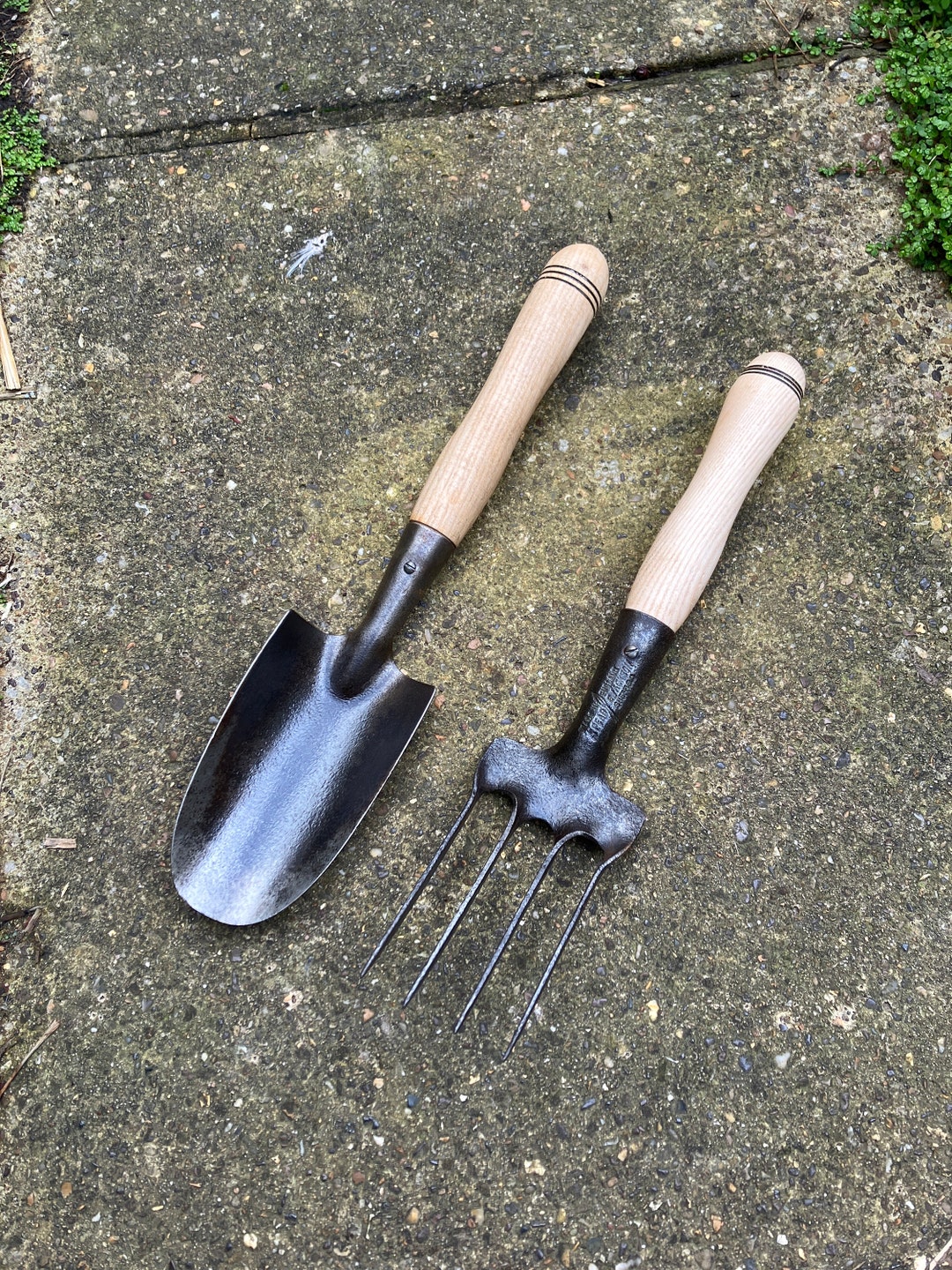Pair of Old Restored English Garden Tools Trowel and Fork - Etsy