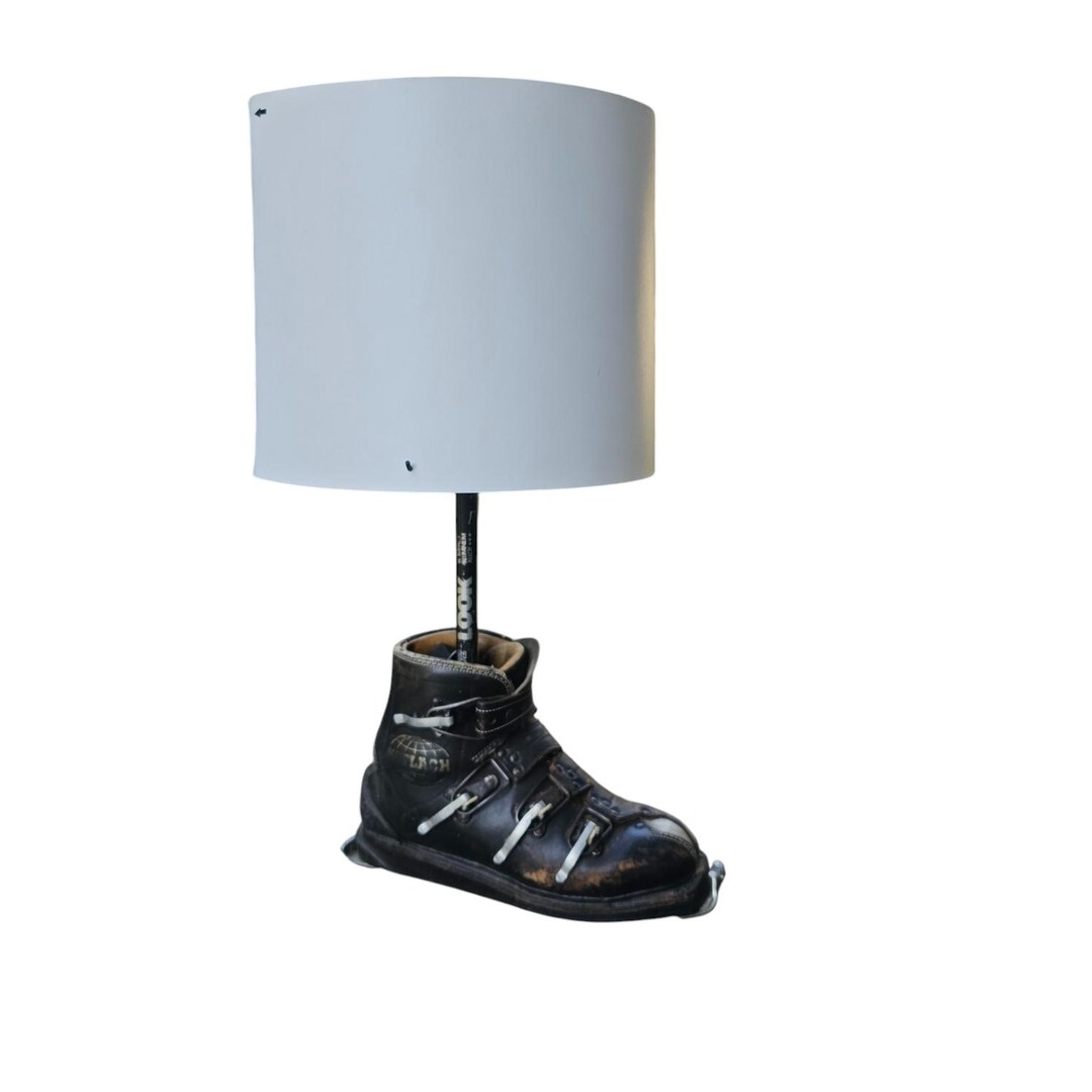 Antique Leather Ski Boot Lamp: 1960s Novelty Lighting and Home Decor - Etsy