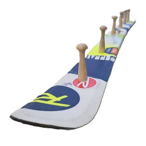 Coat Rack Snow Ski Coat Rack With Wooden Pegs and Made With a Real Snow ...