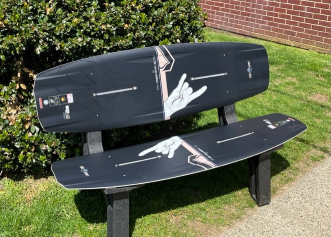 Surf Bench Wake Board Bench Made With Recycled Plastic Legs - Etsy