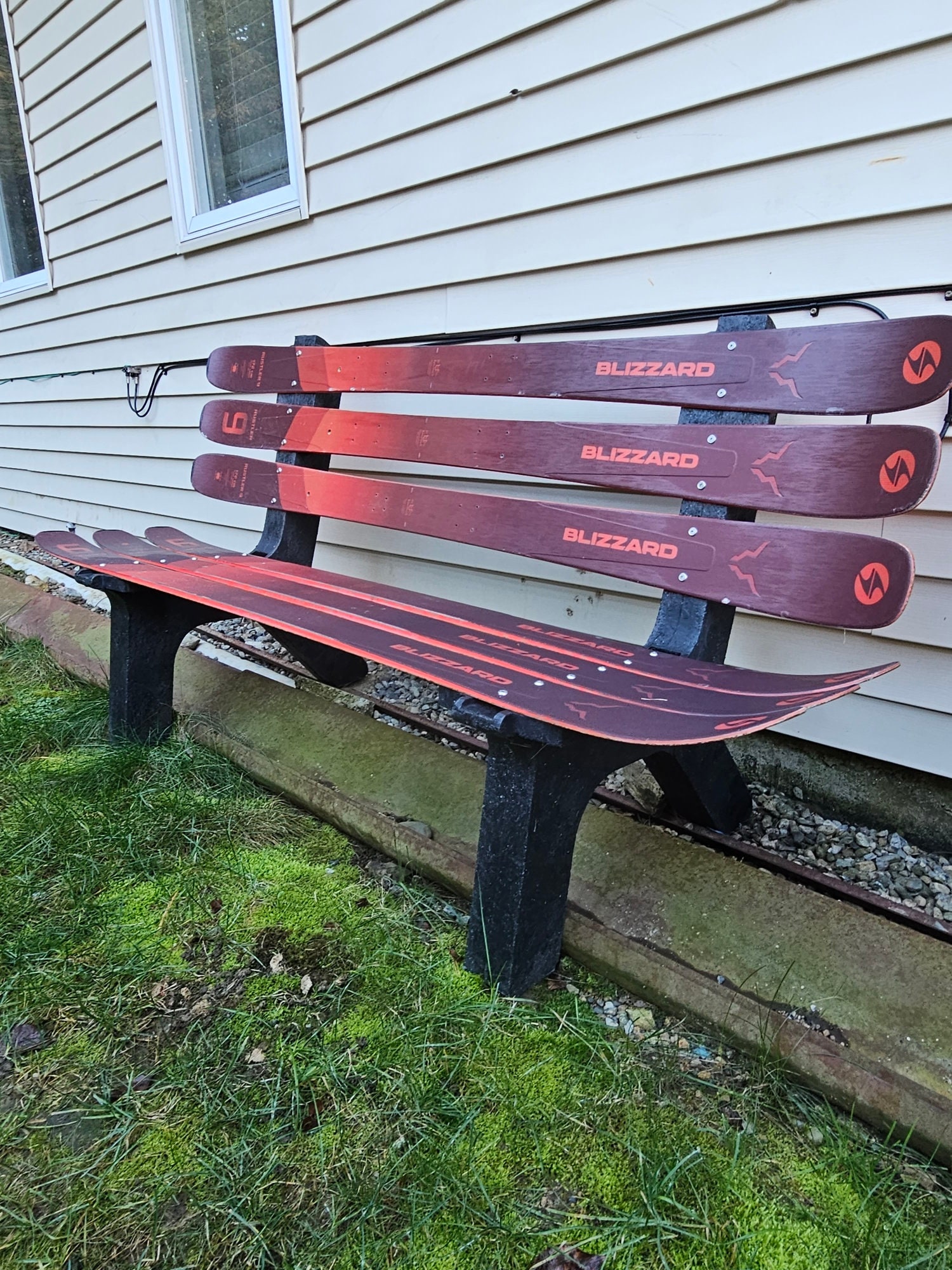 Blizzard Ski Bench Made With Real Recycled Blizzard Rustler Snow Skis ...