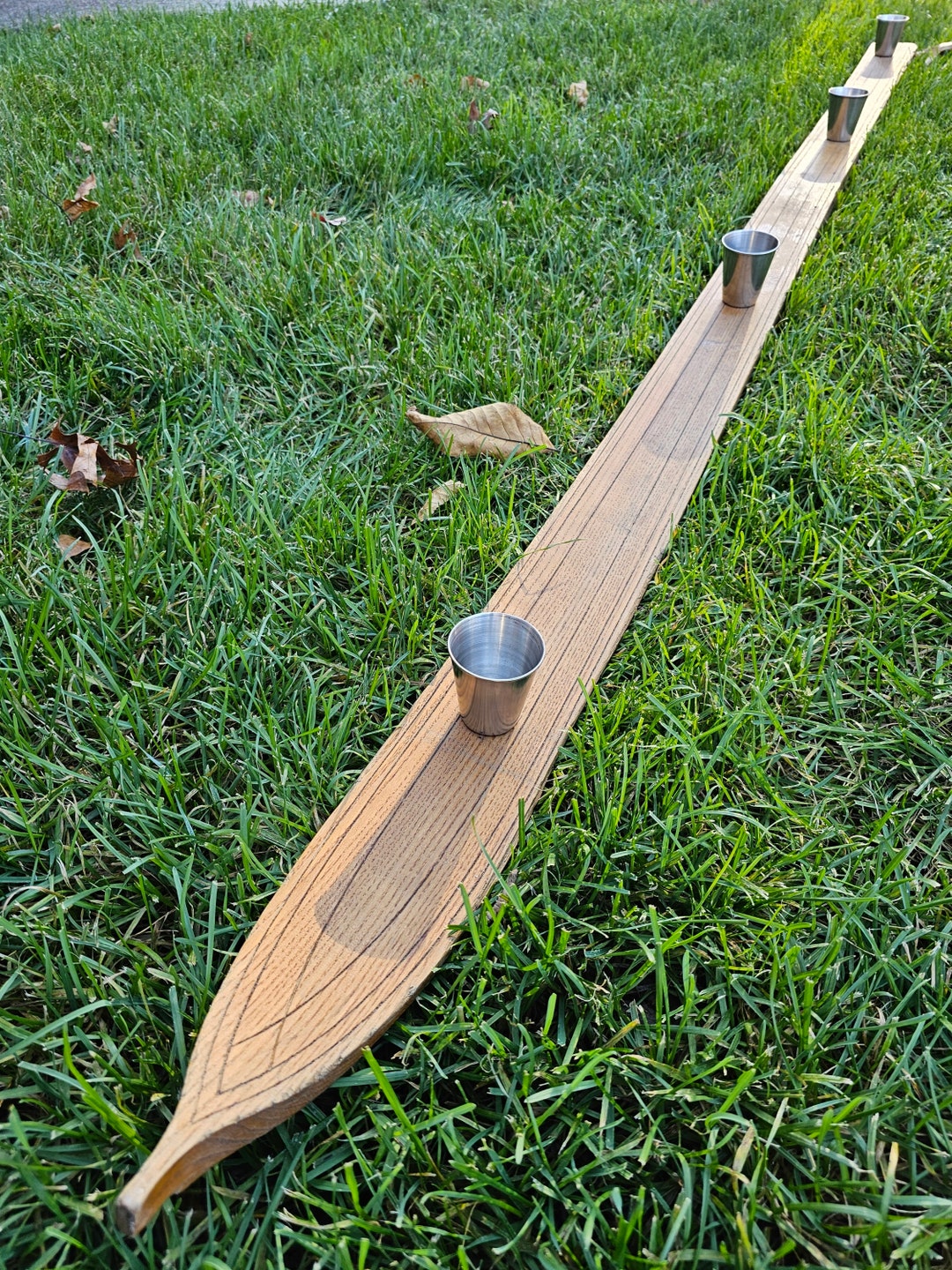 Shot Ski Antique Old School Wooden Shot Ski, 4 Shot Made From Real Snow ...