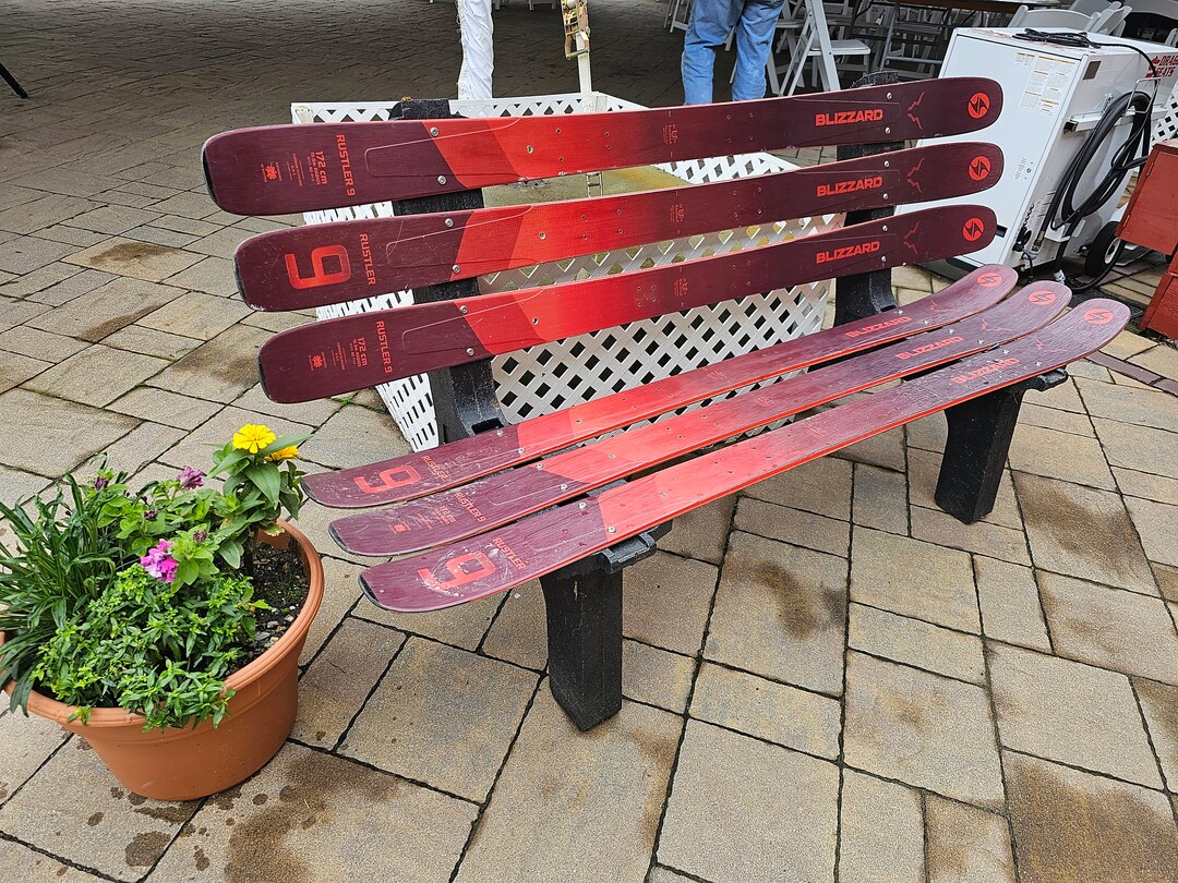 Blizzard Ski Bench Made With Real Recycled Blizzard Rustler Snow Skis ...