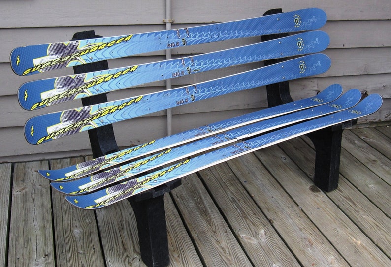 Recycled Snow Ski Bench - Customizable Outdoor Seating - Etsy